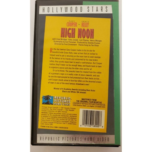 Republic, HighNoon, GaryCooper | Media | Vhs High Noon 987 Nr Classic ...